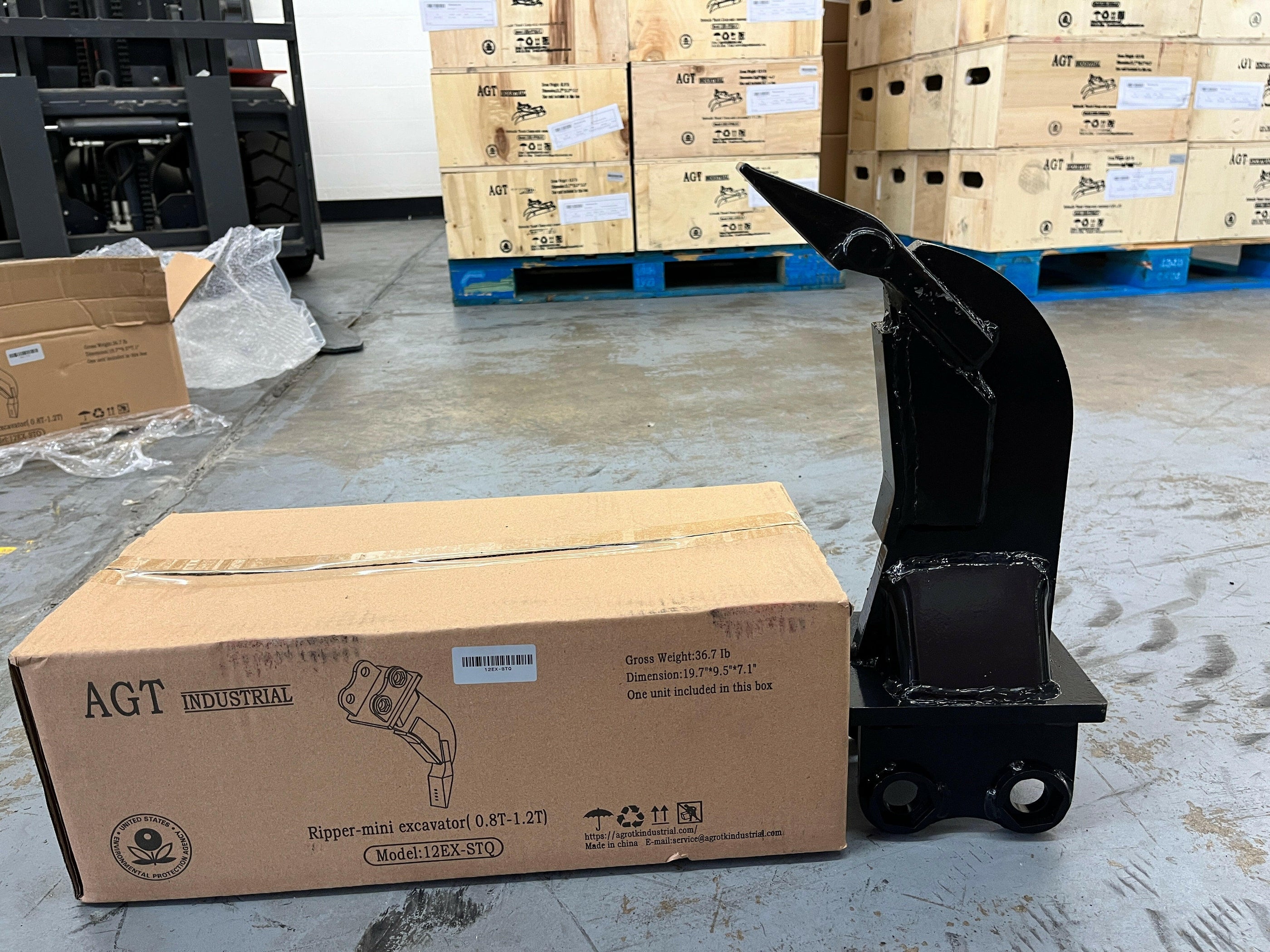 Ripper Attachment for 1-2 Ton Mini Excavators | AGT-12EX-STQ | AGT ...