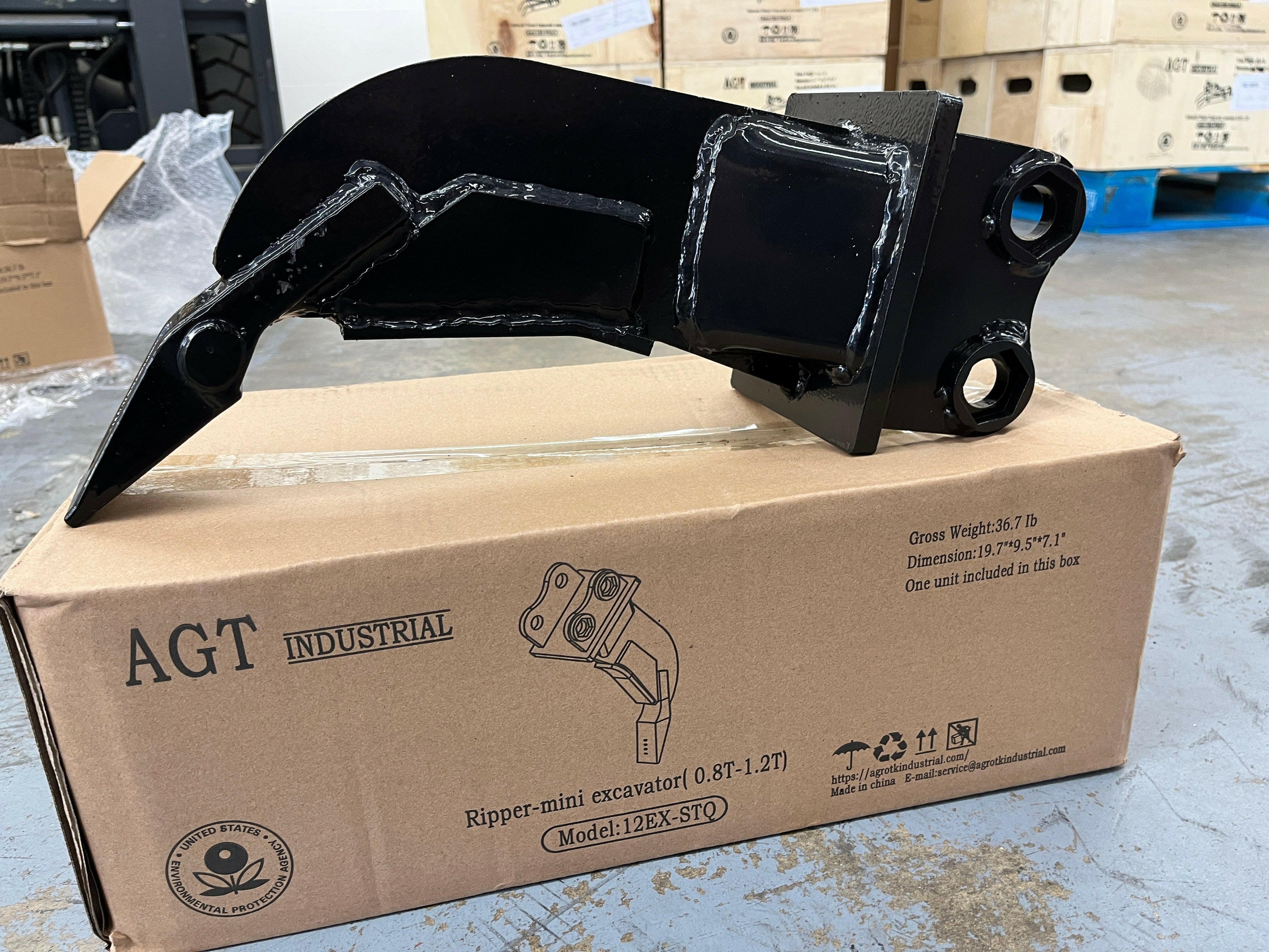 Ripper Attachment for 1-2 Ton Mini Excavators | AGT-12EX-STQ | AGT ...