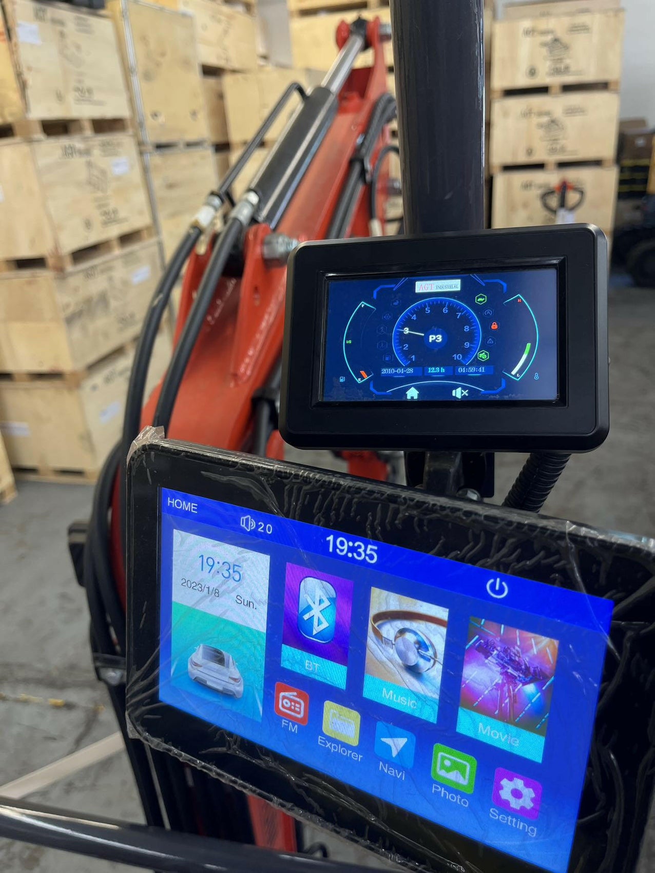 1 Ton, Upgraded Mini Excavator w/ Pilot Control & Swing Boom ...