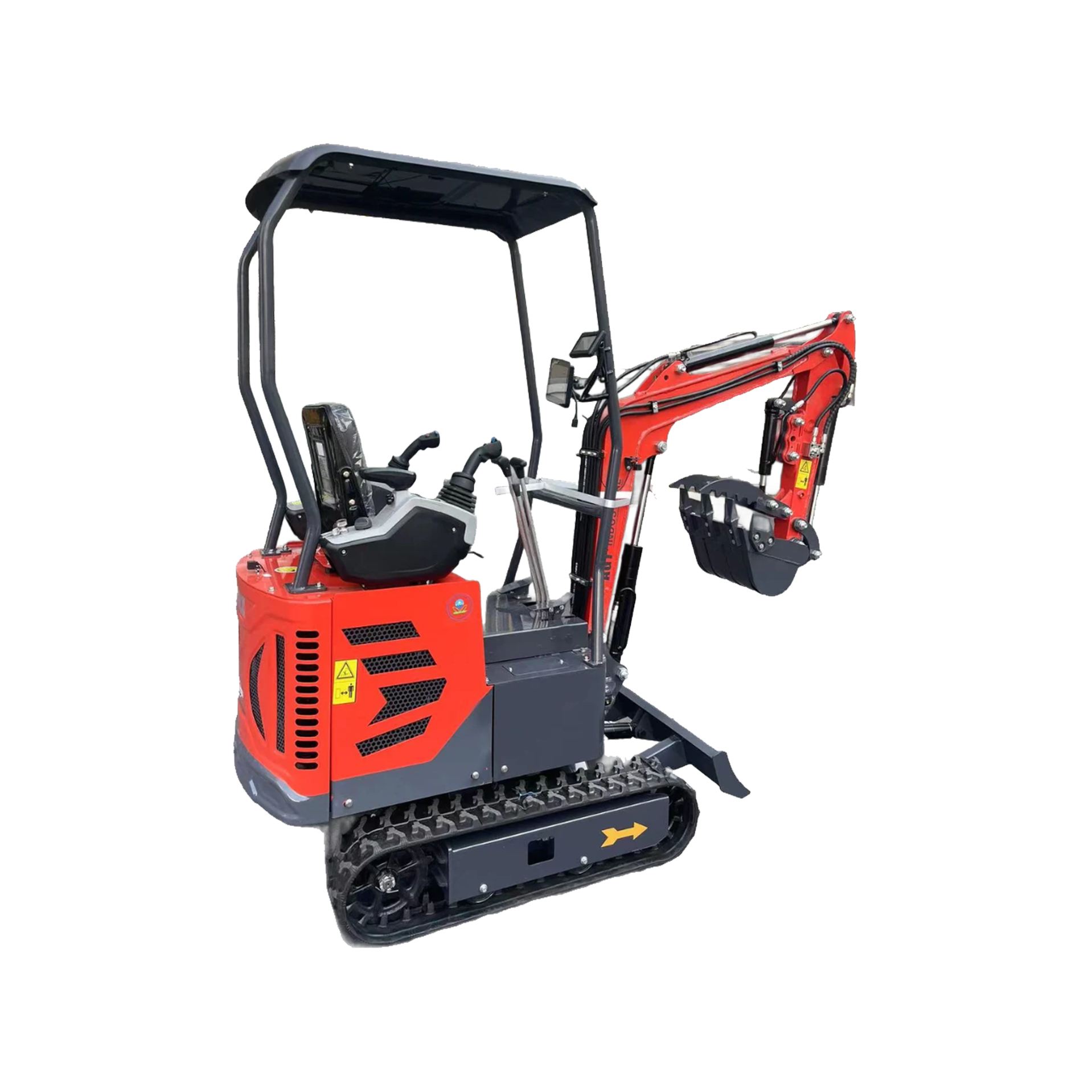 1 Ton, Upgraded Mini Excavator w/ Pilot Control & Swing Boom ...