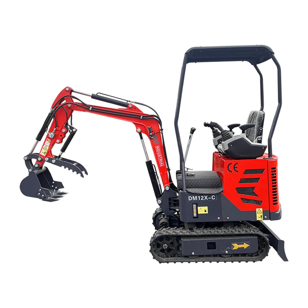 1 Ton, Upgraded Mini Excavator w/ Pilot Control Swing Boom and ...