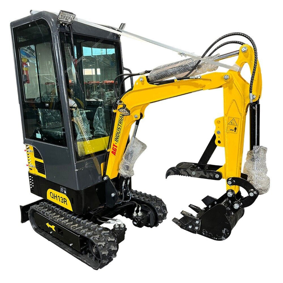 1 Ton, R420D Gasoline Mini Excavator w/ Enclosed Cab | QH13R | AGT ...